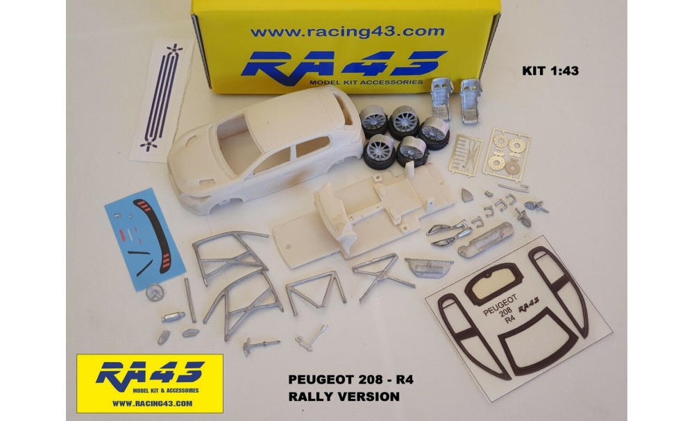 1/43 Peugeot 208 R4 Rally Montecarlo 2023 Michellier KIT