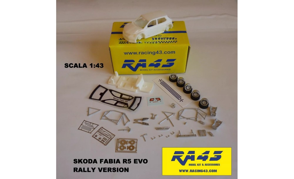 1/43 Skoda Fabia R5 Evo Rally Lana 2024 Pizio Winner Kit